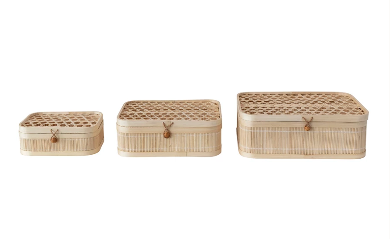 Hand Woven Bamboo Boxes – Beck + Brix Home